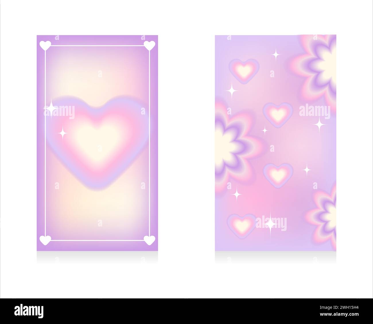 Collection of abstract gradient backgrounds. Soft blurred template with ...