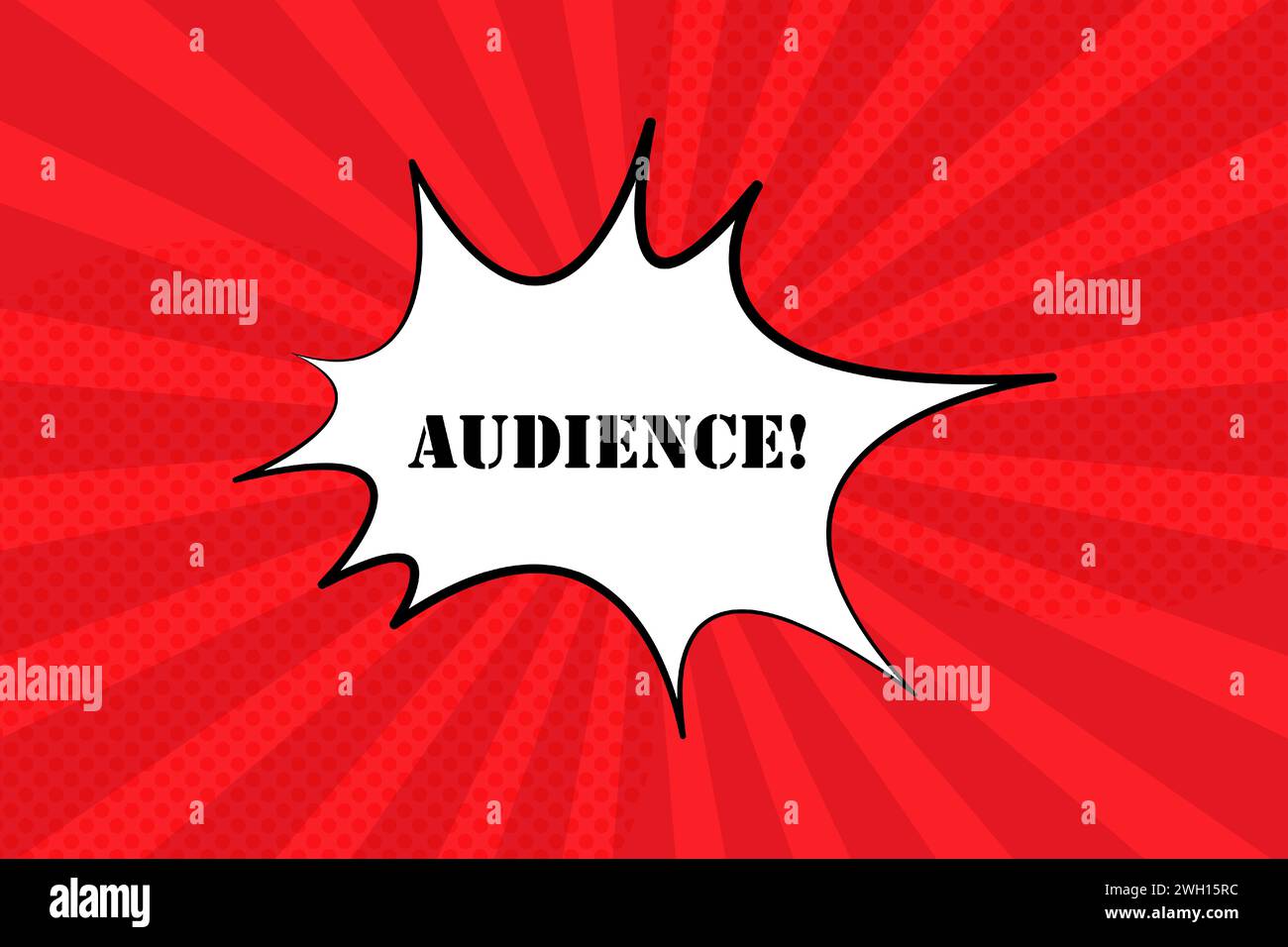 Speech Bubble With Audience Text Boom Retro Comic Style Pop Art Style