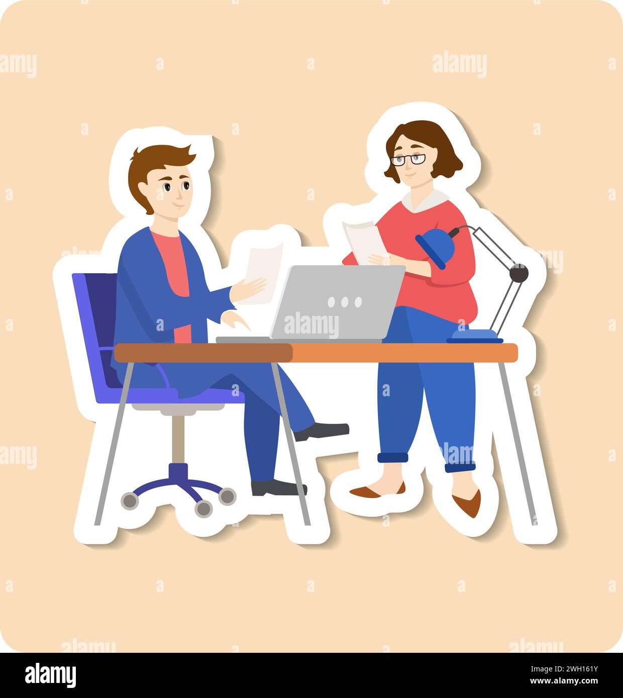 Office intern Stock Vector Images - Alamy