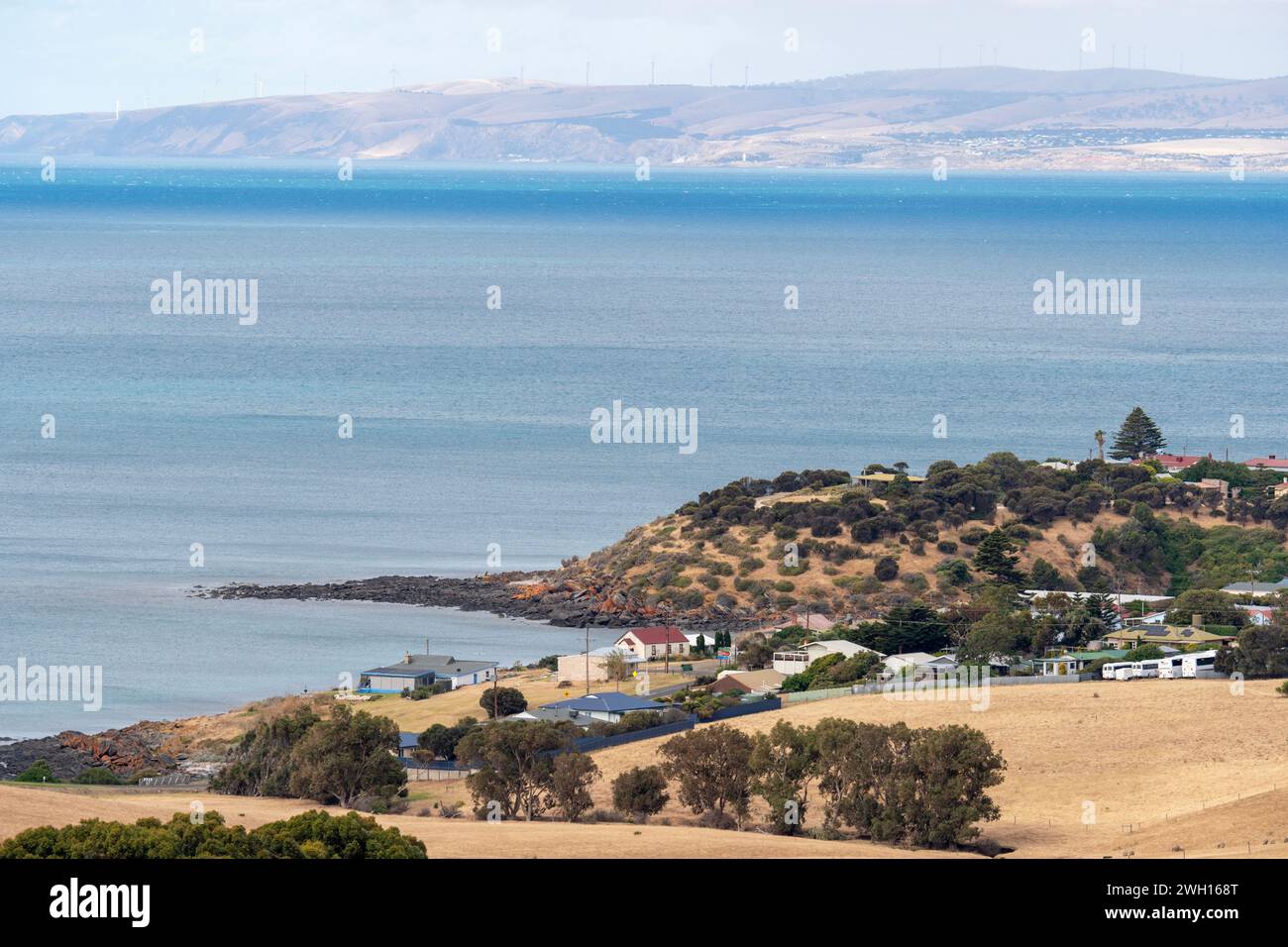 The town of Penneshaw on Kangaroo Island, South Australia Stock Photo ...