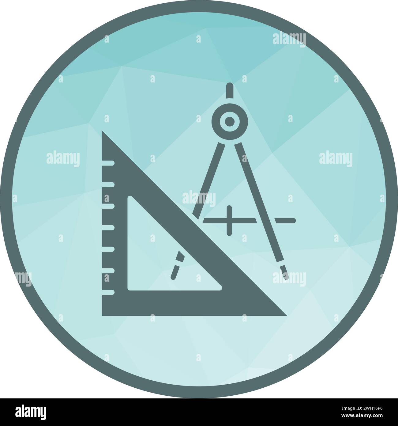 Geometry Tools icon vector image Stock Vector Image & Art - Alamy