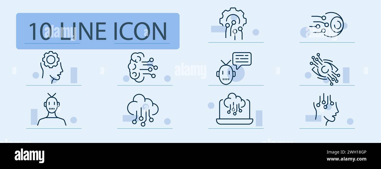 Digitalization line icon. Advanced, technological, efficiency ...