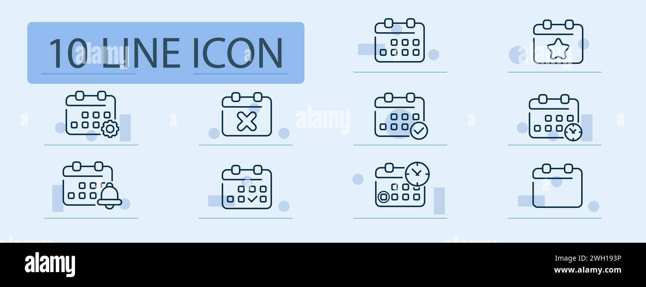 Calendar line icon. Clean lines, modern aesthetic, organized layout ...