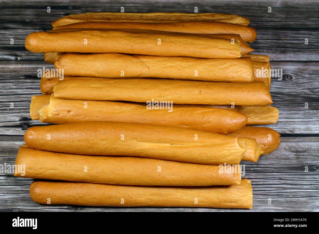 Breadsticks, also known as grissini, grissino or dipping sticks, pencil ...
