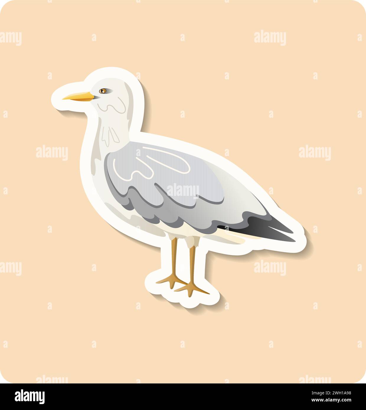 Screaming sea gull Stock Vector Images - Alamy