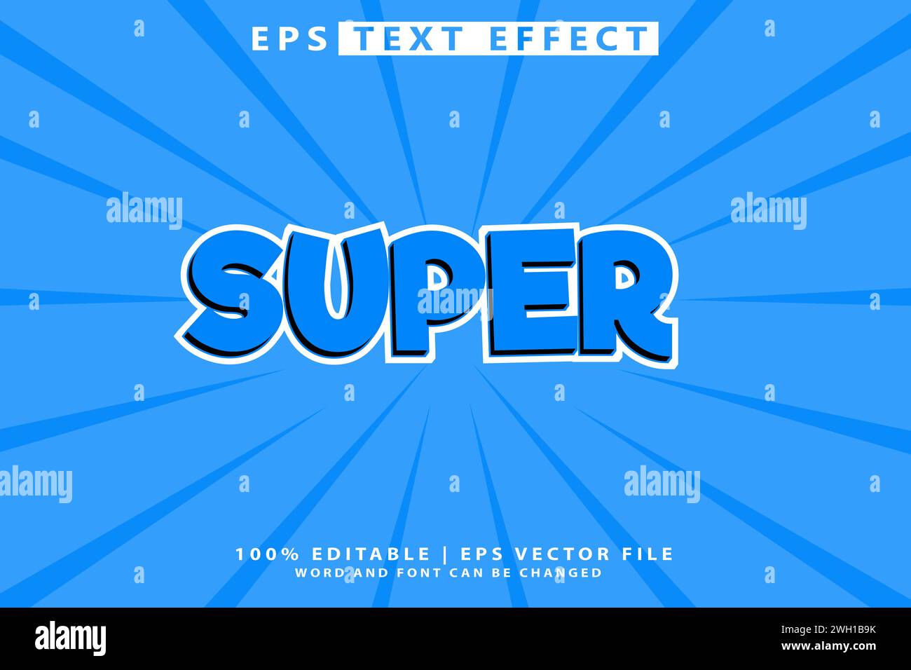 positive 3d text style theme Editable text style effect Stock Vector ...