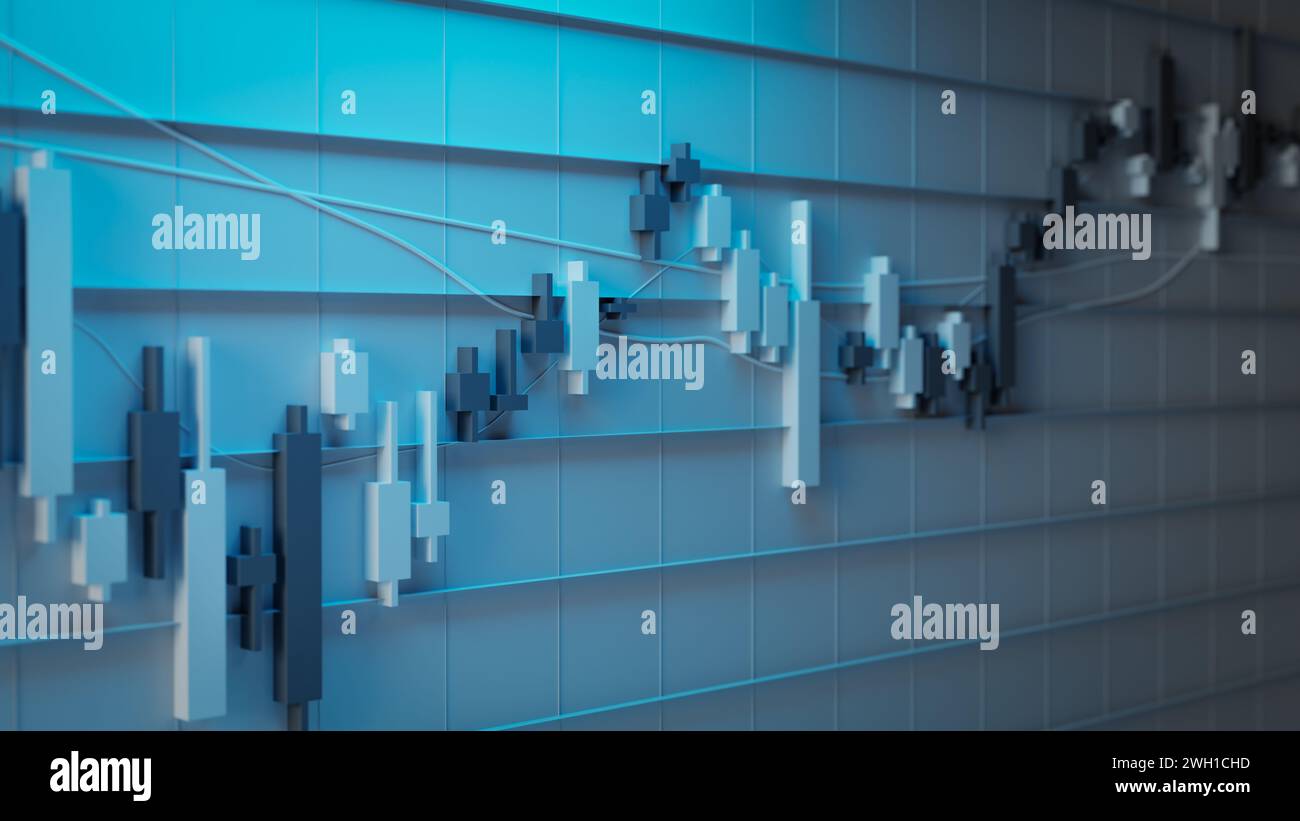 3d minimalist stock chart background. 3d rendering Stock Photo - Alamy