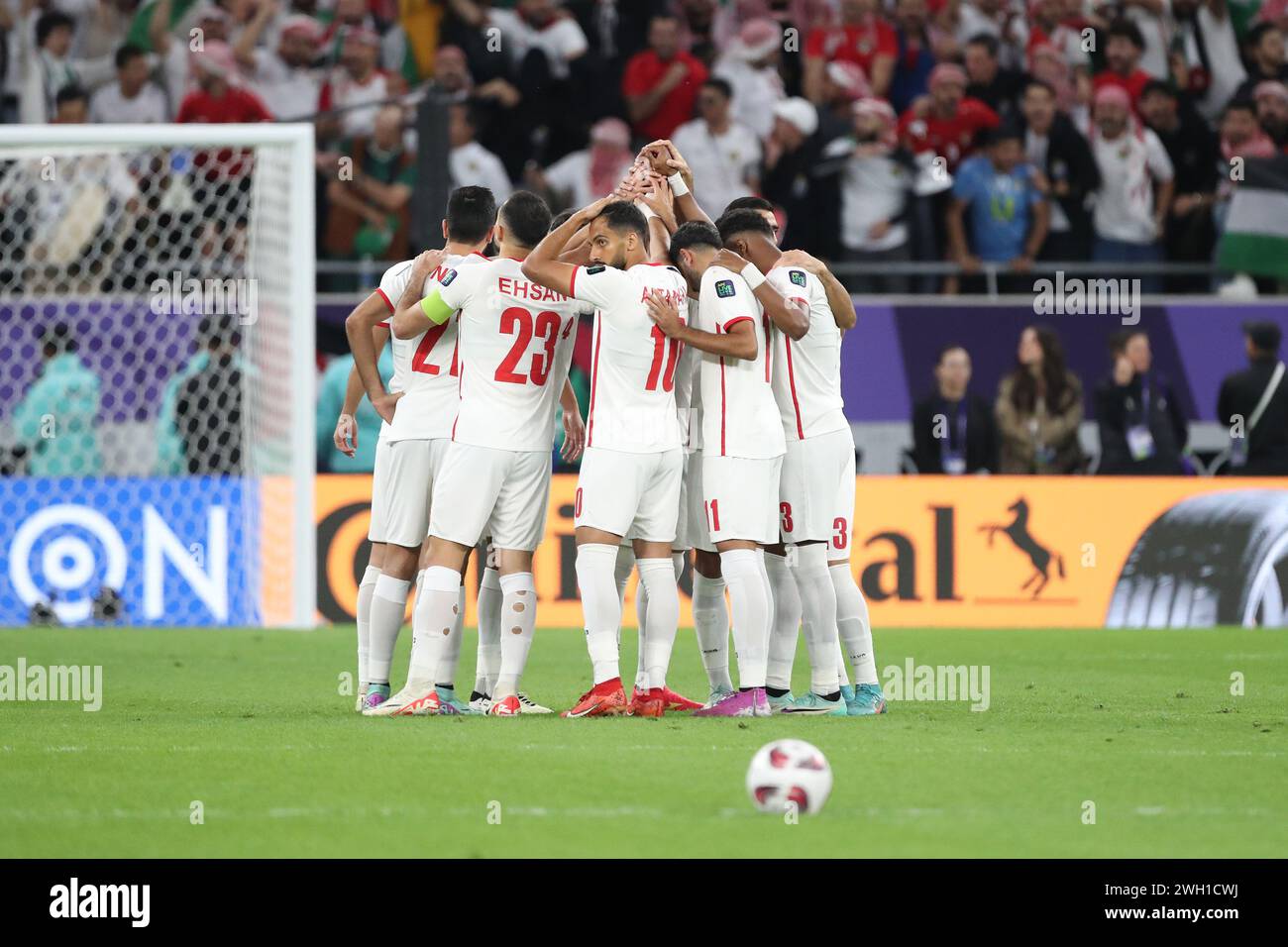 DOHA, QATAR - FEBRUARY 6: Jordan players during the AFC Asian Cup semi ...