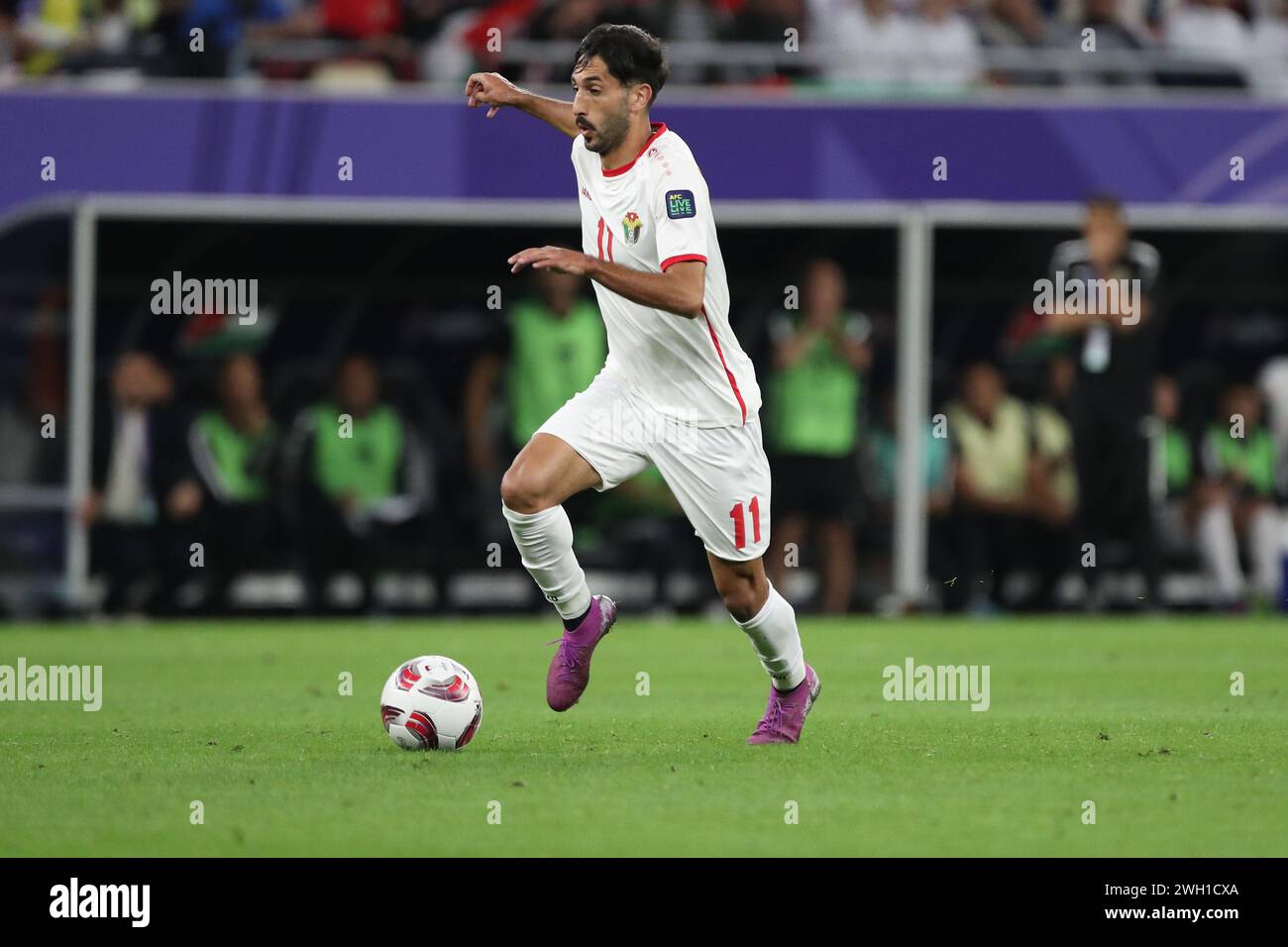 DOHA, QATAR - FEBRUARY 6: Yazan Al-Naimat of Jordan during the AFC ...