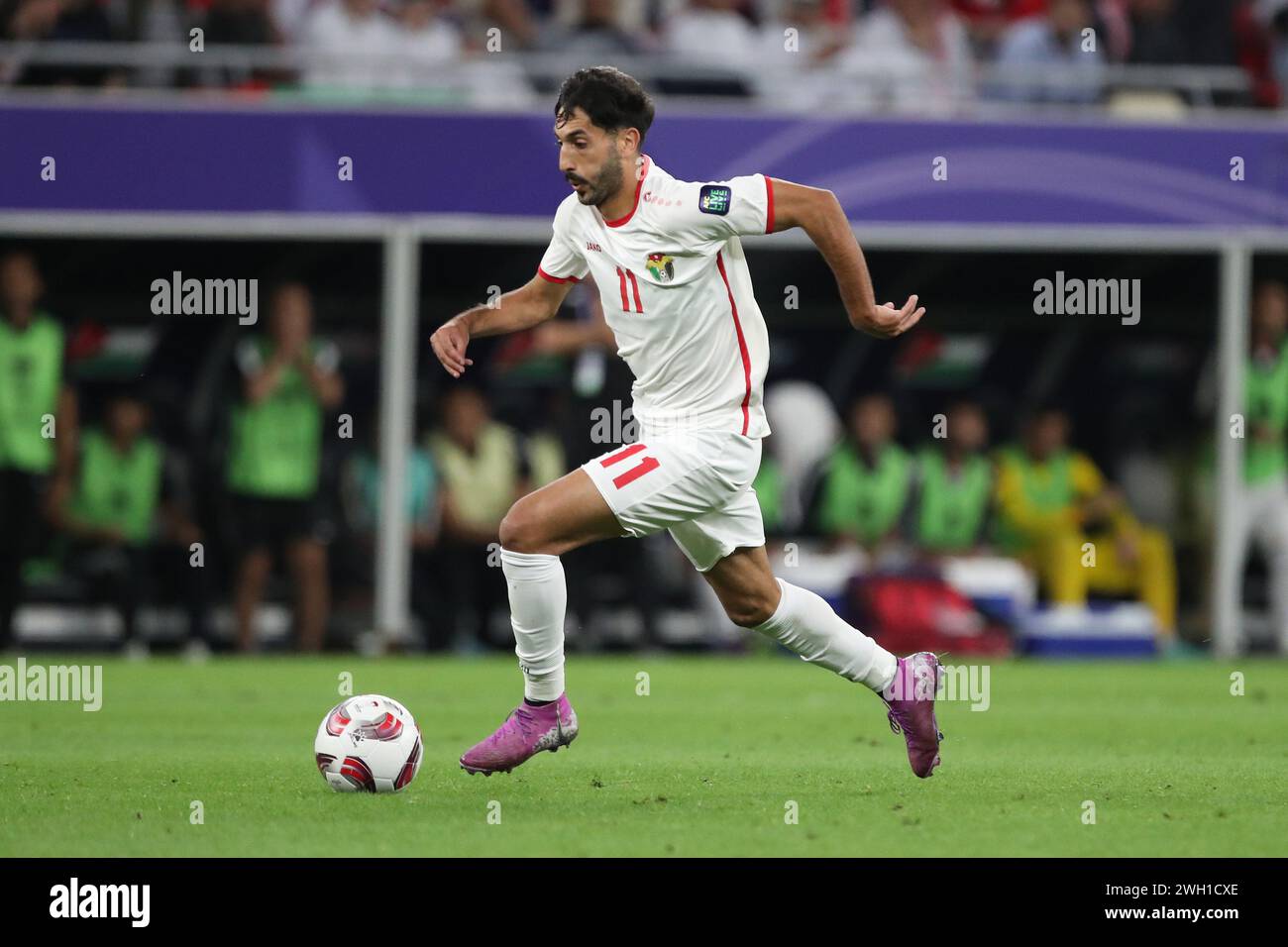 DOHA, QATAR - FEBRUARY 6: Yazan Al-Naimat of Jordan during the AFC ...