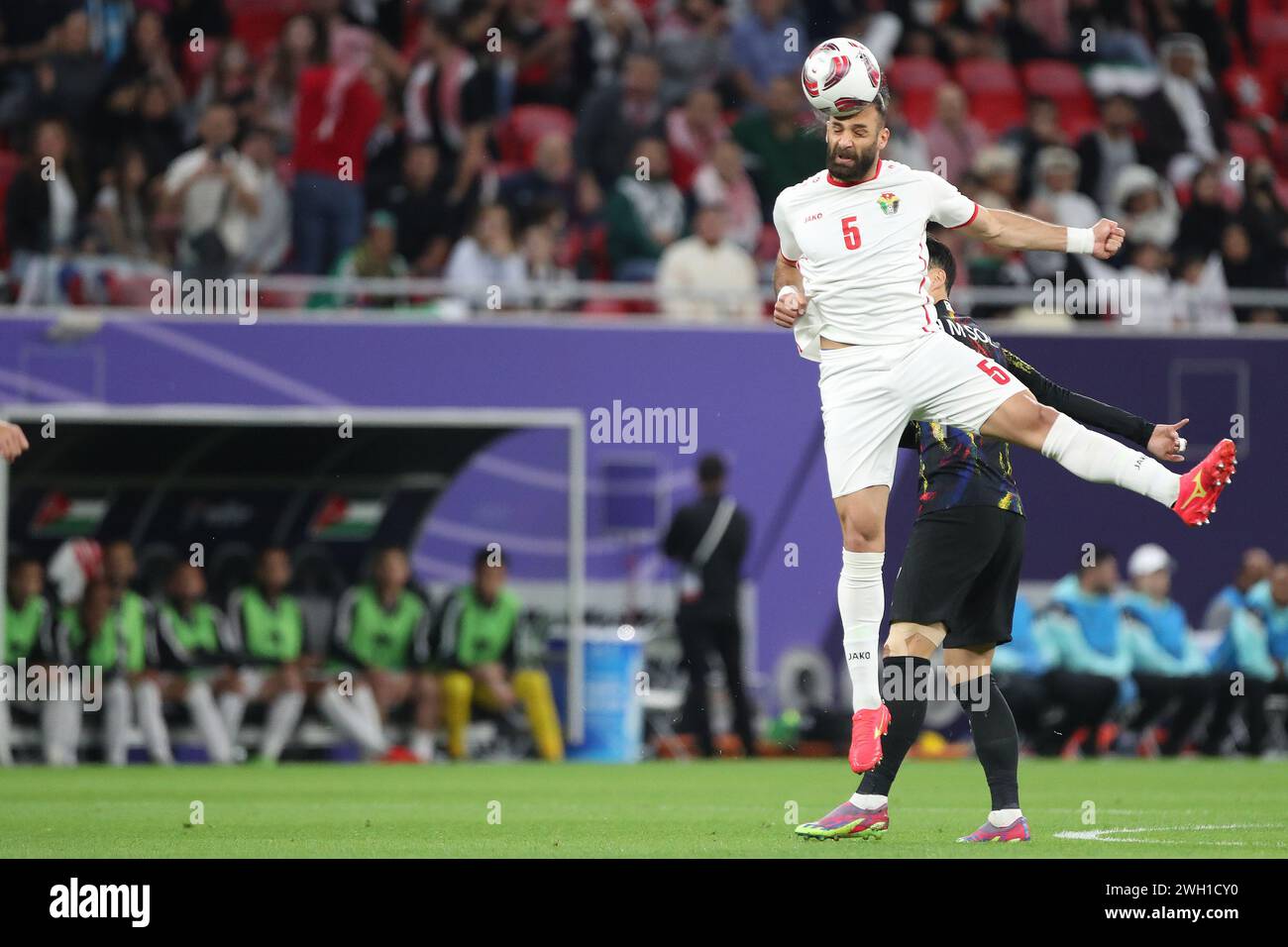 DOHA, QATAR - FEBRUARY 6: Yazan Al-Arab of Jordan during the AFC Asian ...