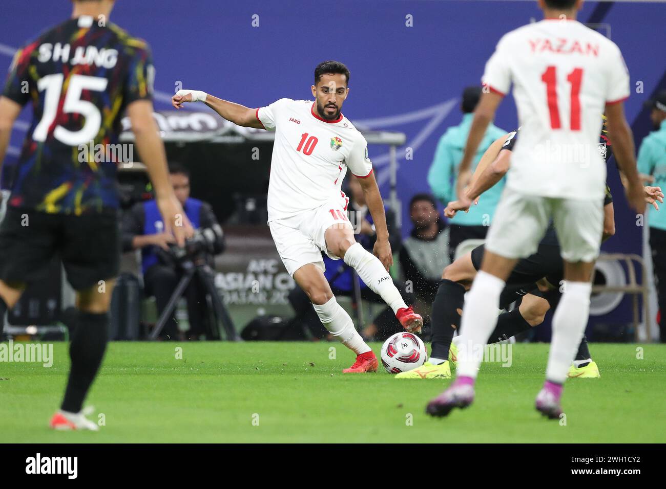 DOHA, QATAR - FEBRUARY 6: Musa Al-Taamari of Jordan during the AFC ...