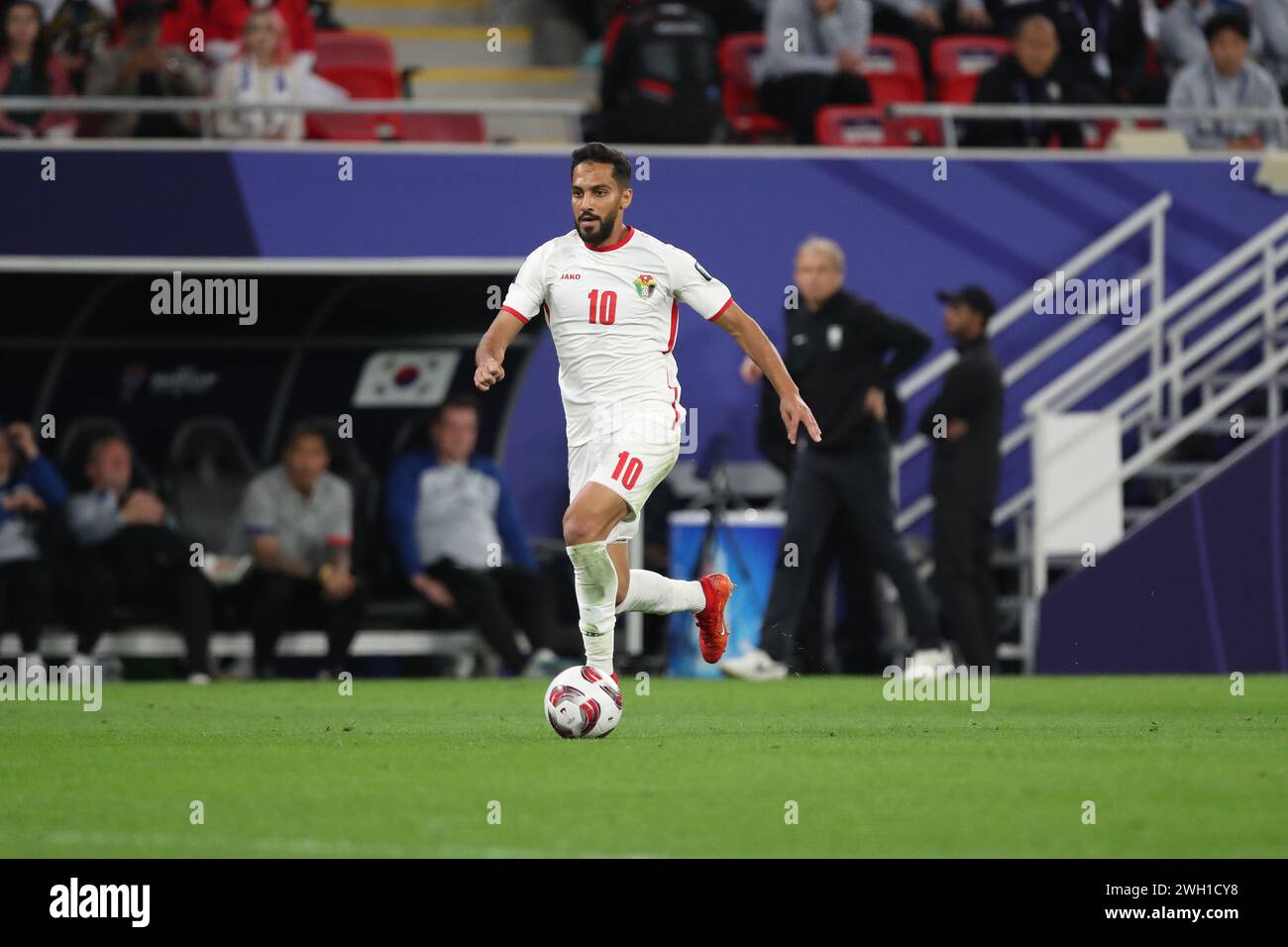 DOHA, QATAR - FEBRUARY 6: Musa Al-Taamari of Jordan during the AFC ...