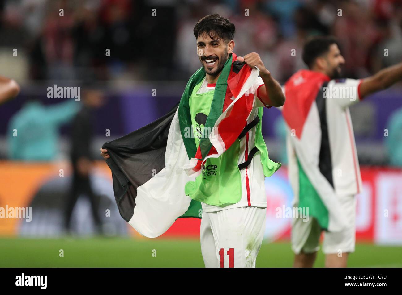 DOHA, QATAR - FEBRUARY 6: Yazan Al-Naimat of Jordan celebrates during ...