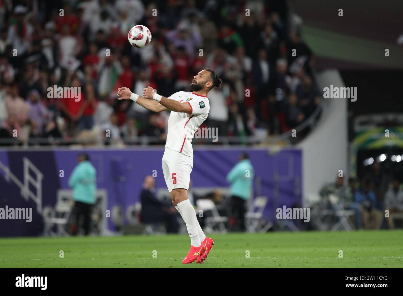 DOHA, QATAR - FEBRUARY 6: Yazan Al-Arab of Jordan during the AFC Asian ...