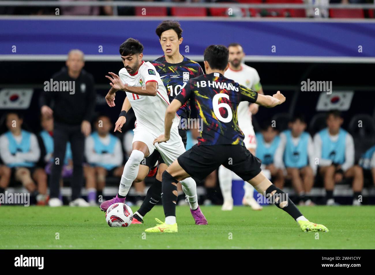 DOHA, QATAR - FEBRUARY 6: Yazan Al-Naimat of Jordan during the AFC ...