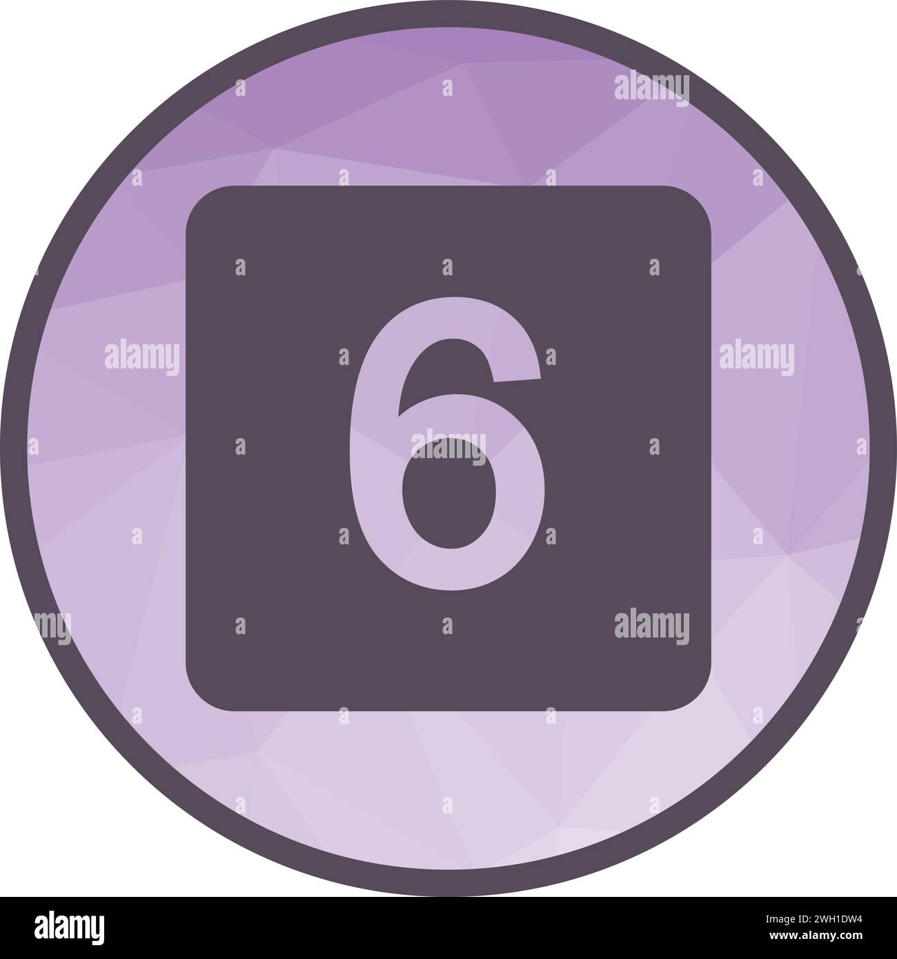Keycap Digit Six icon vector image Stock Vector Image & Art - Alamy