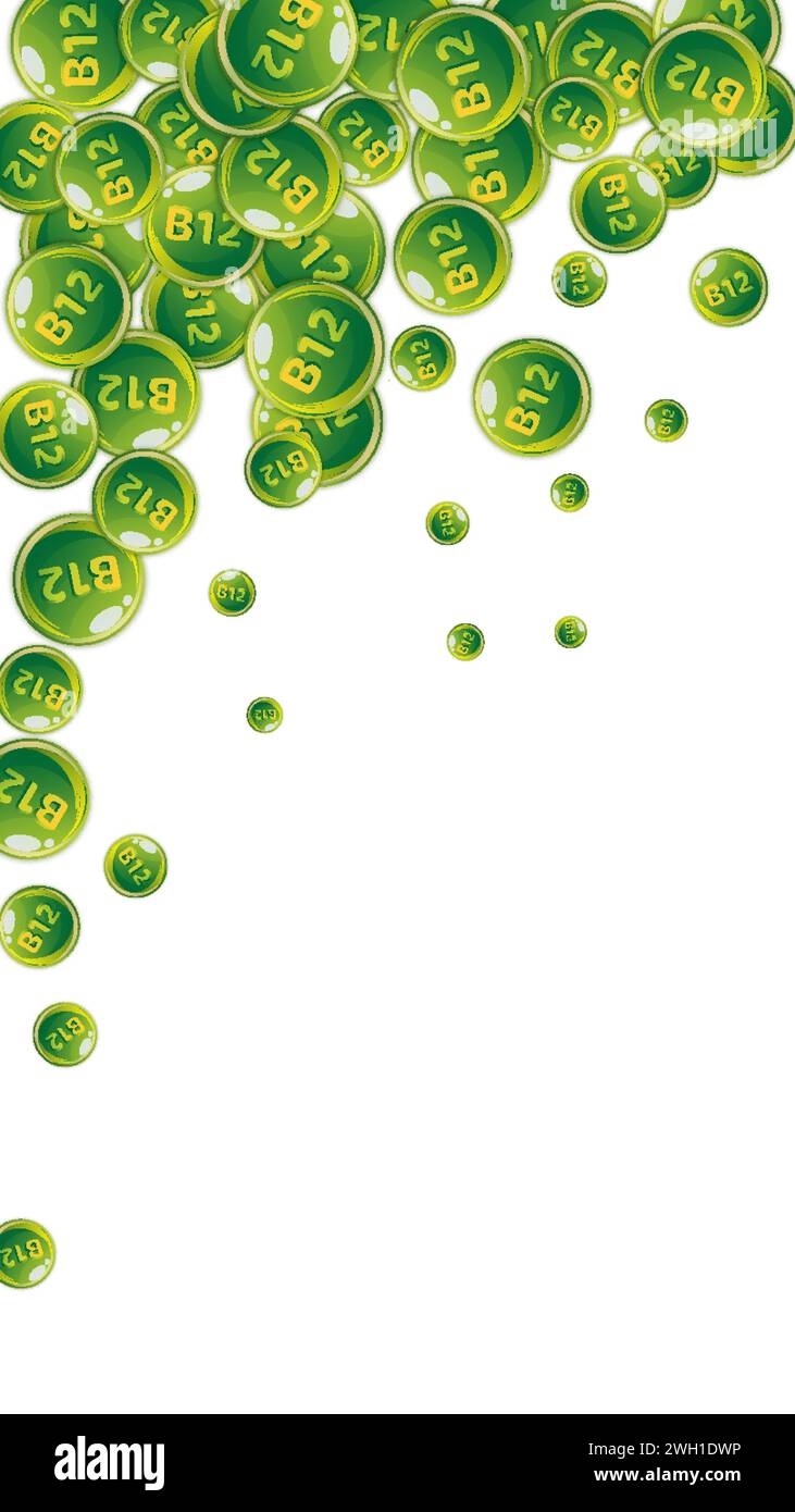 Vitamin B12 messy round pills. Beauty treatment and nutrition skin care ...