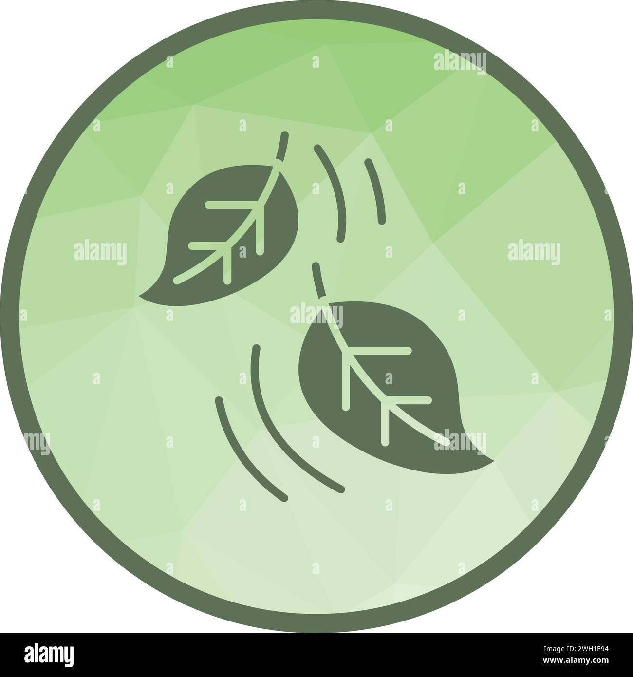 Leaf Fluttering in Wind icon vector image Stock Vector Image & Art - Alamy
