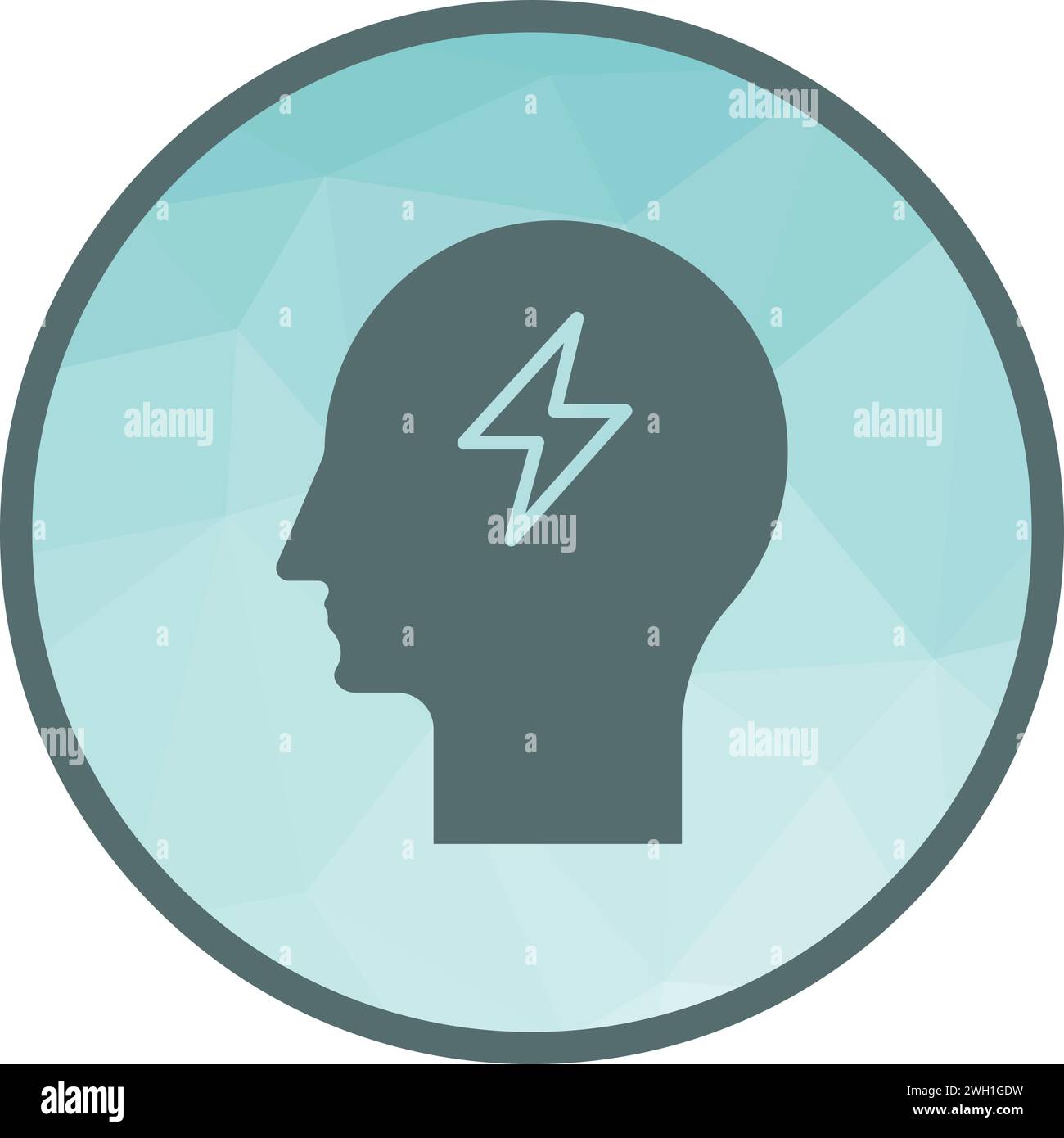 Brain power icon outline Stock Vector Images - Alamy