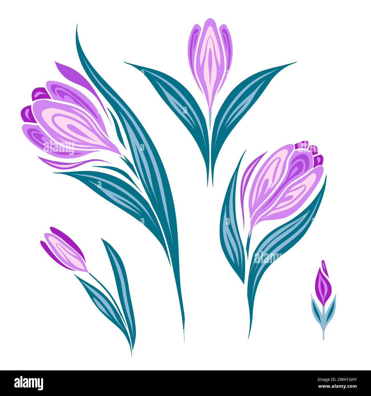 Wild purple crocus symbol Stock Vector Images - Alamy