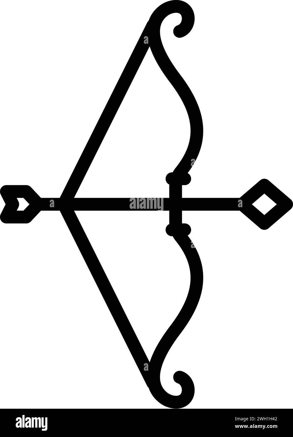 Archer with longbow Black and White Stock Photos & Images - Alamy