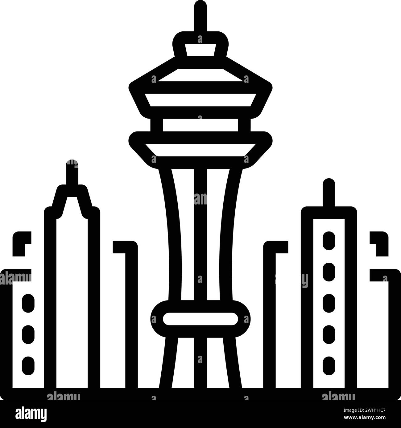 Seattle symbol Black and White Stock Photos & Images - Alamy