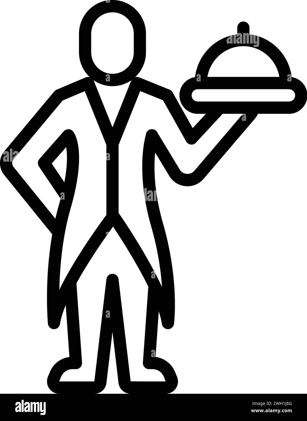 Butler silhouette hi-res stock photography and images - Alamy