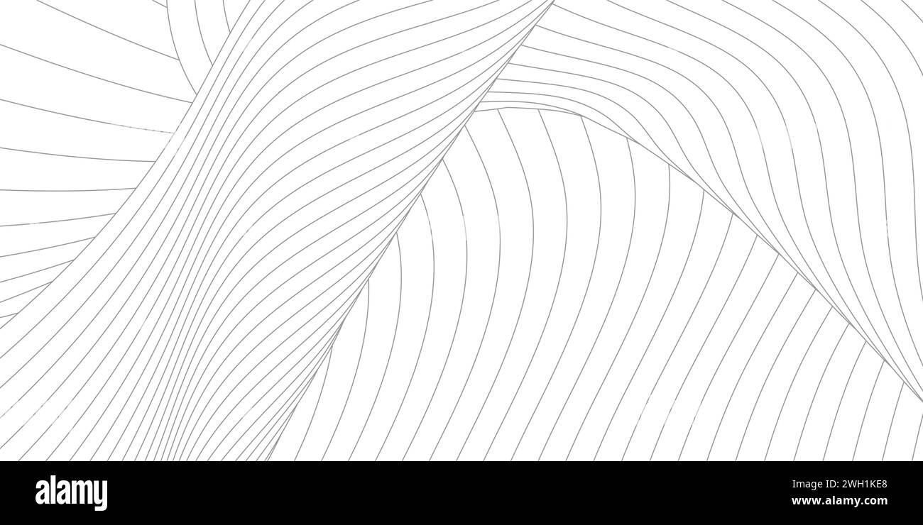 Abstract background of wavy lines. Background of smooth parallel lines ...