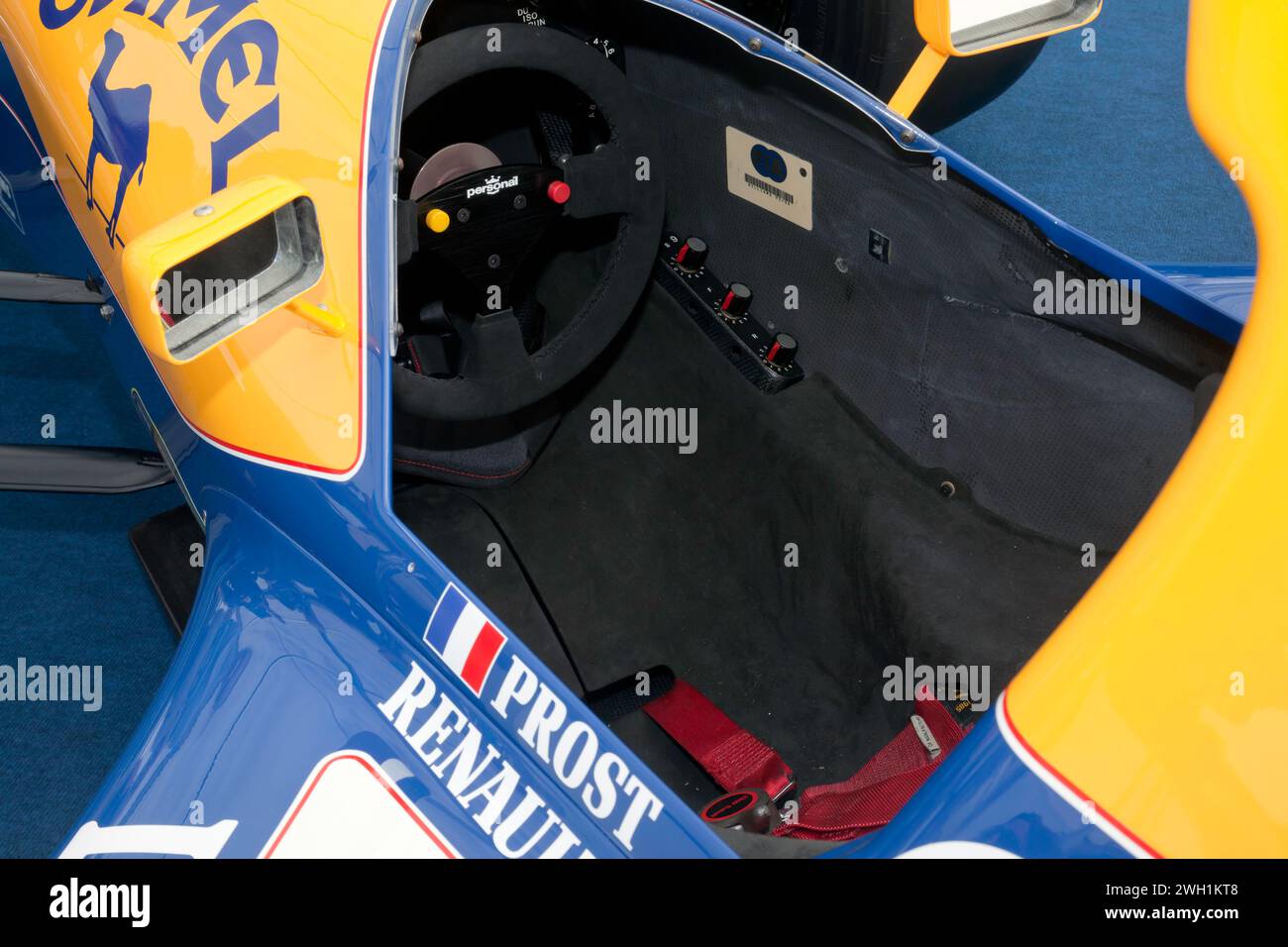 Close-up view of the Cockpit of Alan Prost's Championship Winning 1993 ...