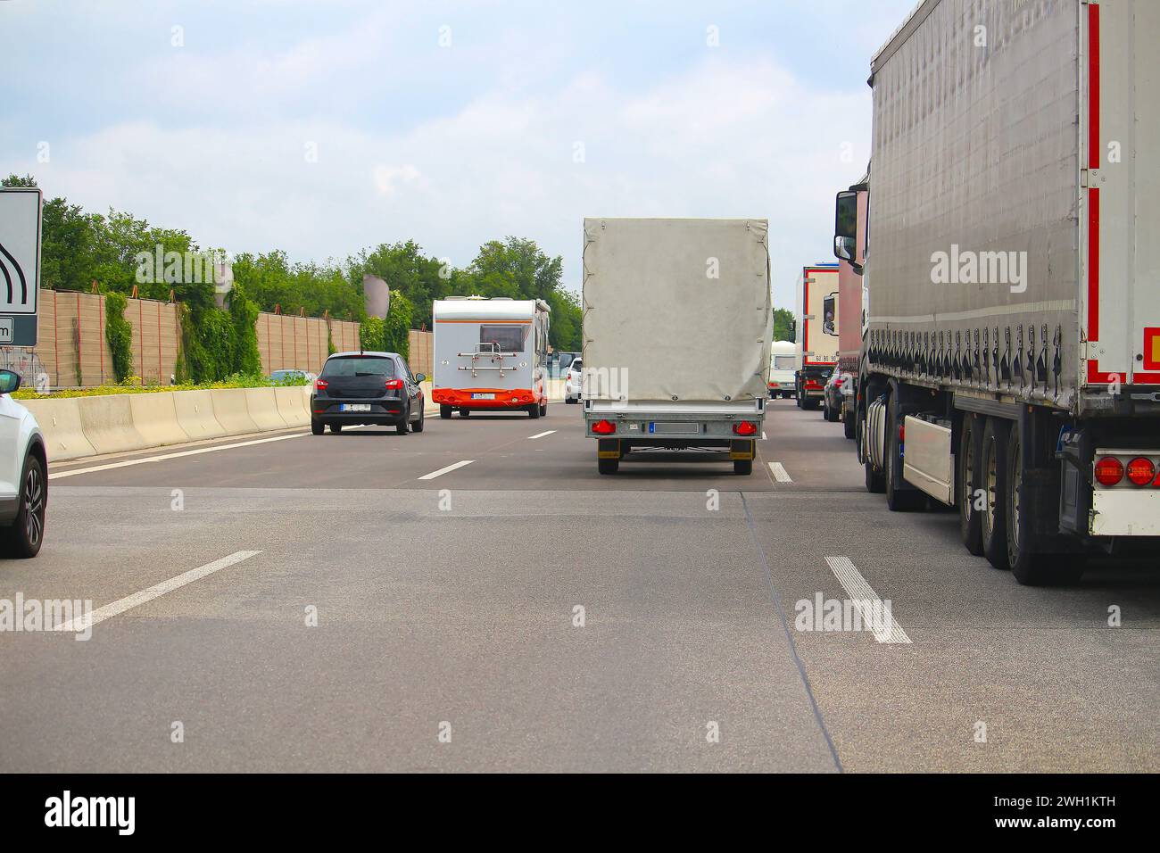Trucks on german autobahn hi-res stock photography and images - Alamy