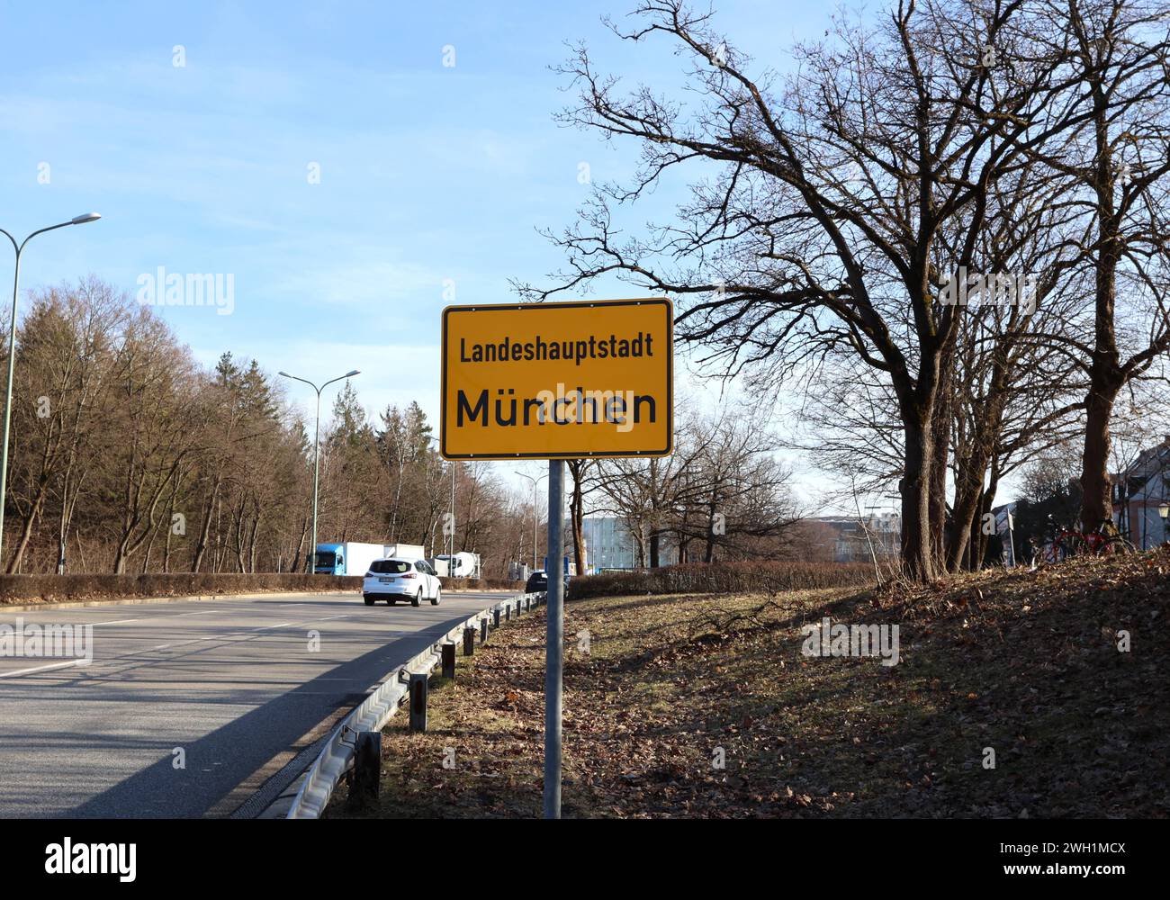 München, Bayern, Deutschland 06. Februar 2024: Hier der Blick auf das ...