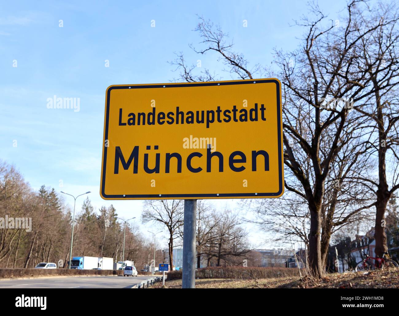 München, Bayern, Deutschland 06. Februar 2024: Hier der Blick auf das ...