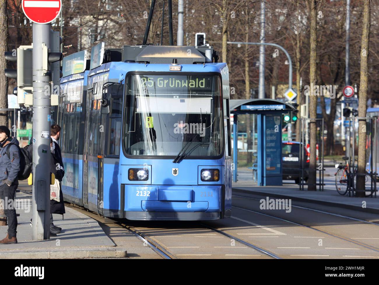 München, Bayern, Deutschland 06. Februar 2024: Hier der Blick auf eine ...