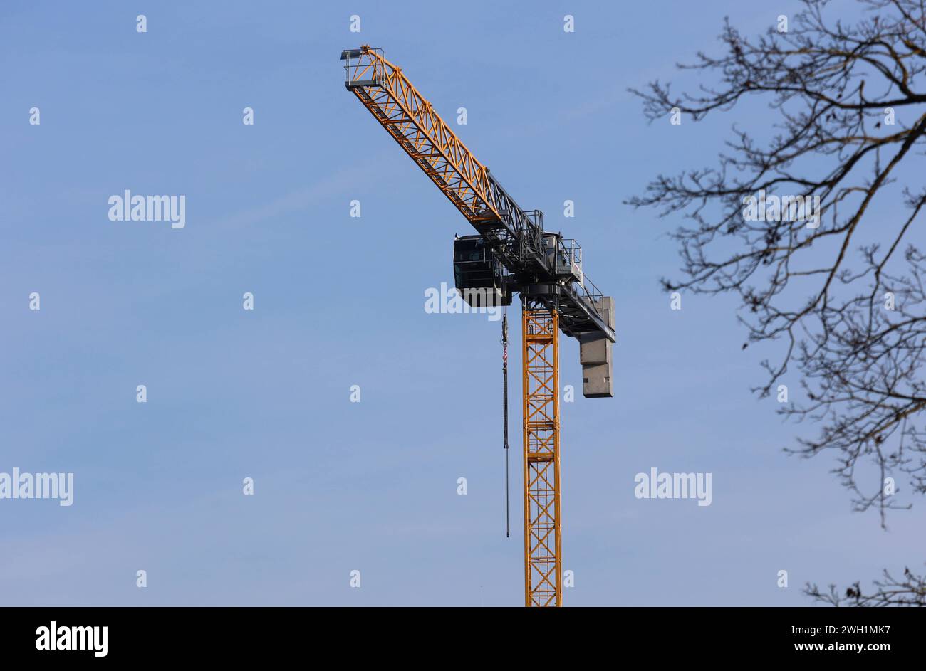 München, Bayern, Deutschland 06. Februar 2024: Hier der Blick auf einen ...