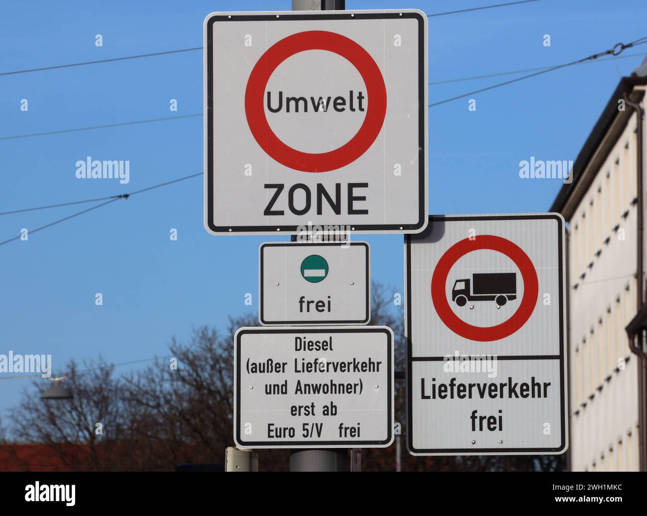 München, Bayern, Deutschland 06. Februar 2024: Hier der Blick auf das ...