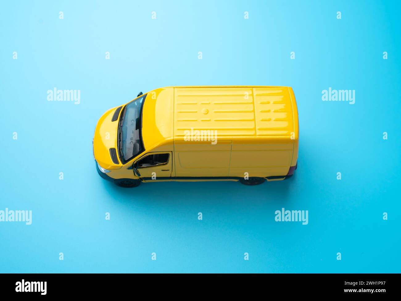 Yellow delivery van. Efficiency, speed, and reliability in ...