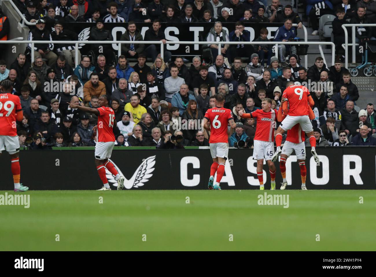 Luton Town Celebrates Gabriel Osho scoring 1-1- Newcastle United v ...