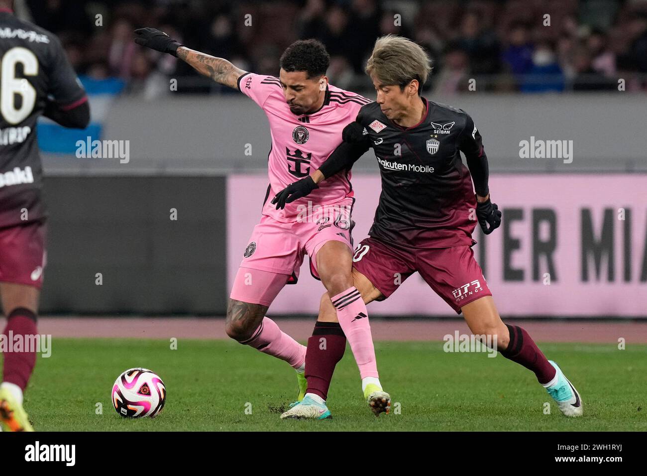 Inter Miami's Gregore, left, battles for the ball against Vissel Kobe's ... Inter Miami's Gregore, left, battles for the ball against Vissel Kobe's ...