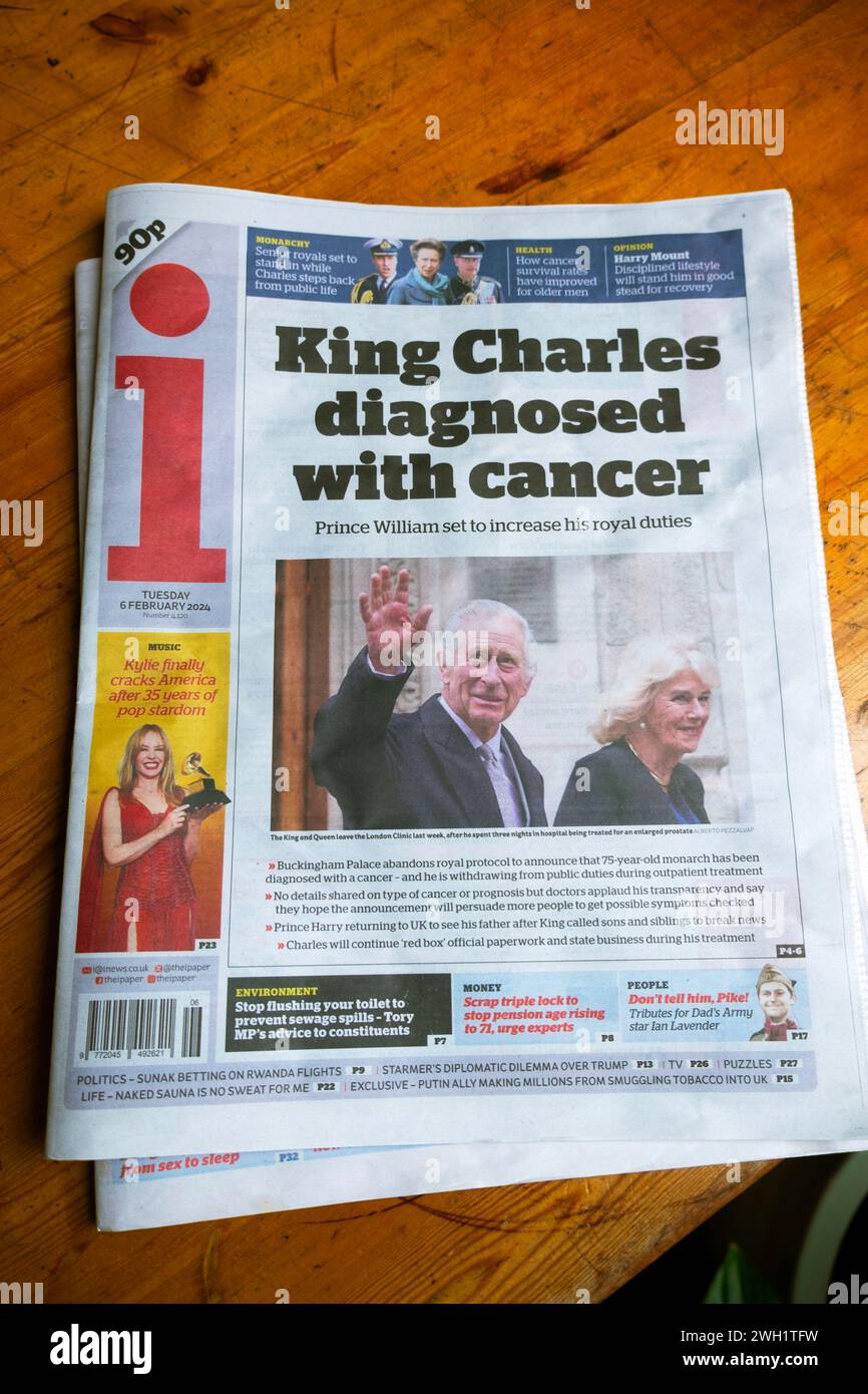 King charles cancer newspaper hi-res stock photography and images - Alamy