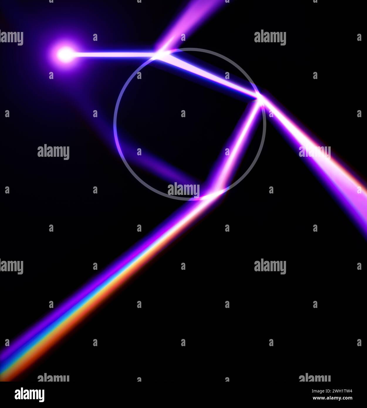 Light passing through water droplet, illustration Stock Photo - Alamy