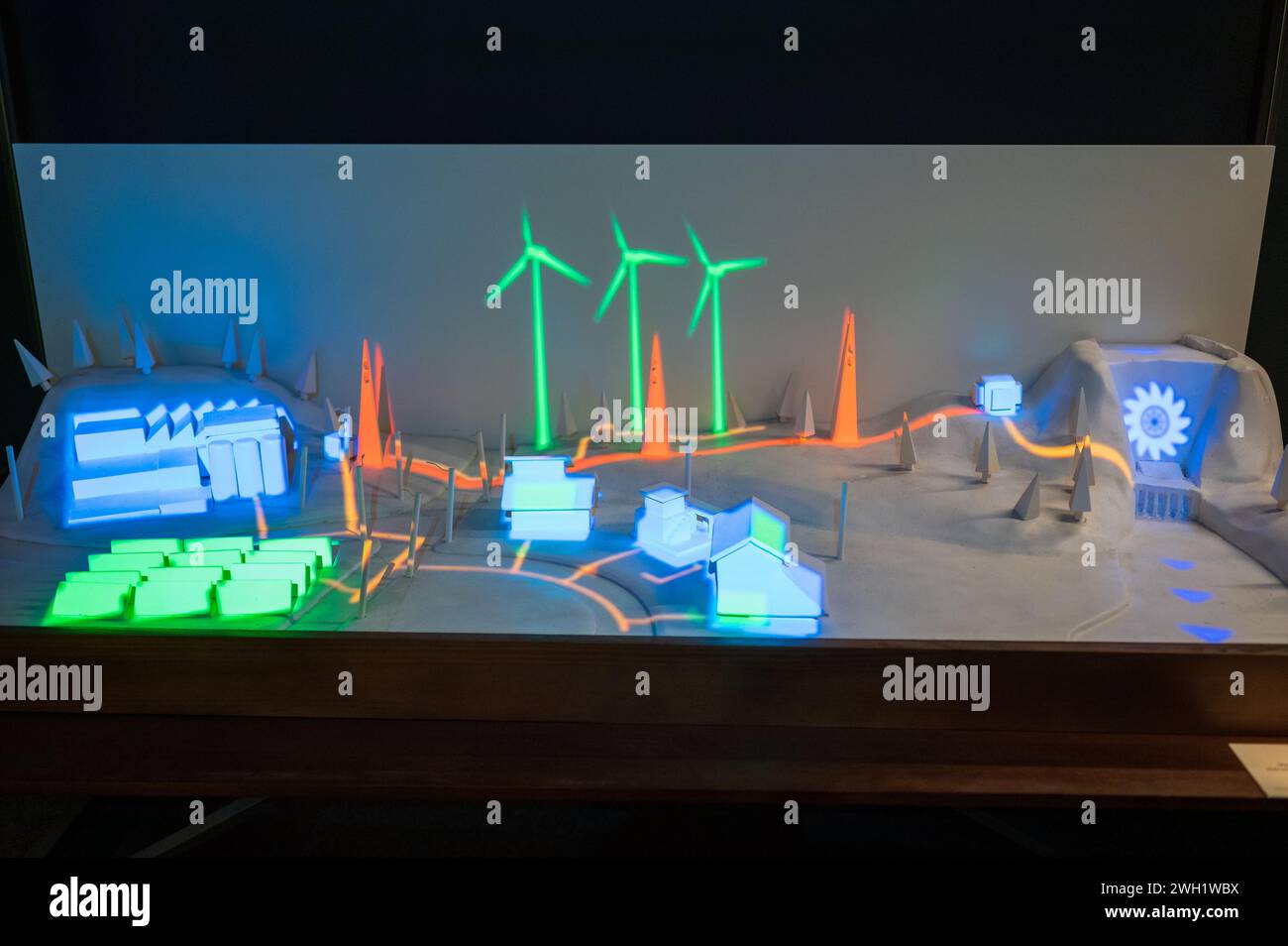 Interactive model of hydroelectric plant at Nikola Tesla exhibition ...