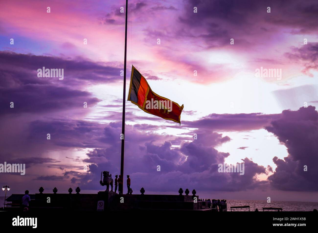 Sri Lankan Flag at Galle Face Green, Colombo, Sri Lanka Stock Photo - Alamy