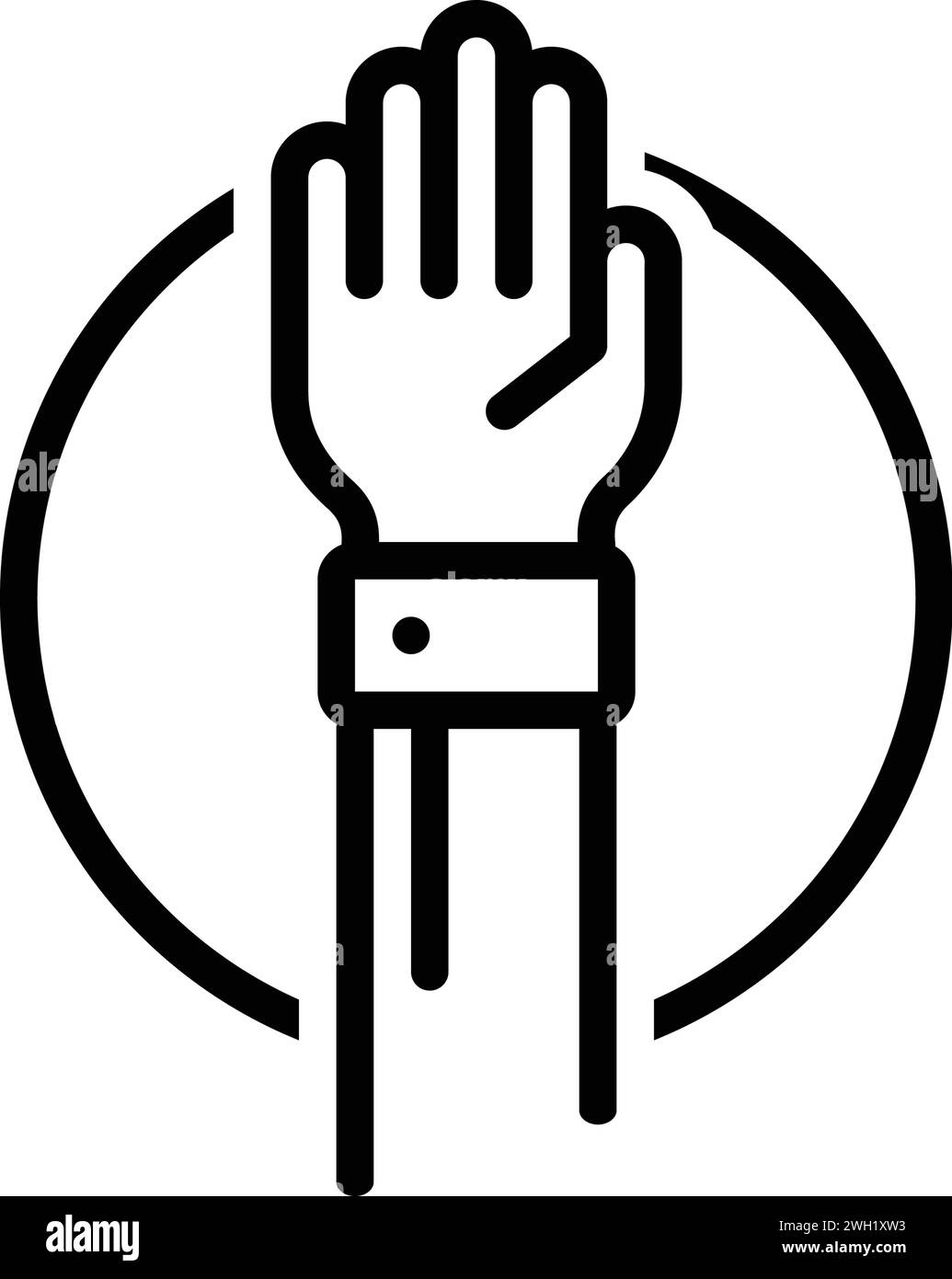 Hands raised icon Black and White Stock Photos & Images - Alamy