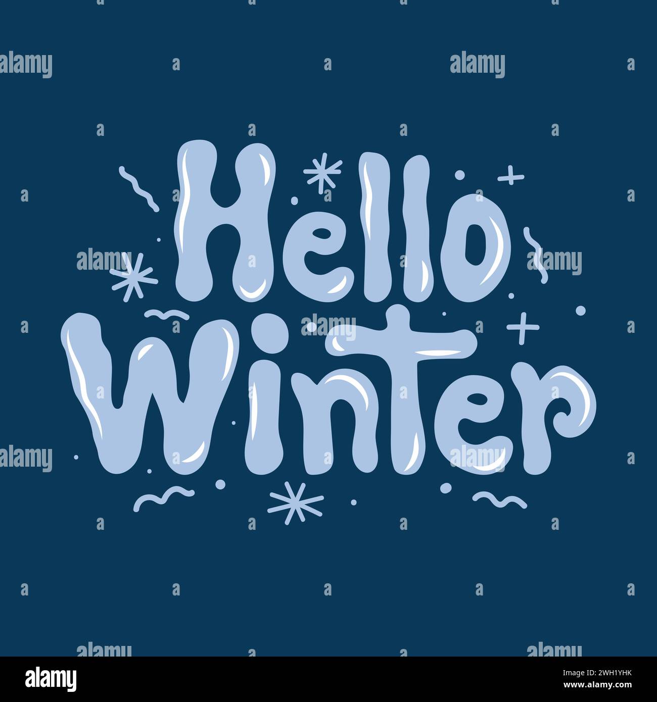 Banner text hello winter Stock Vector Images - Alamy