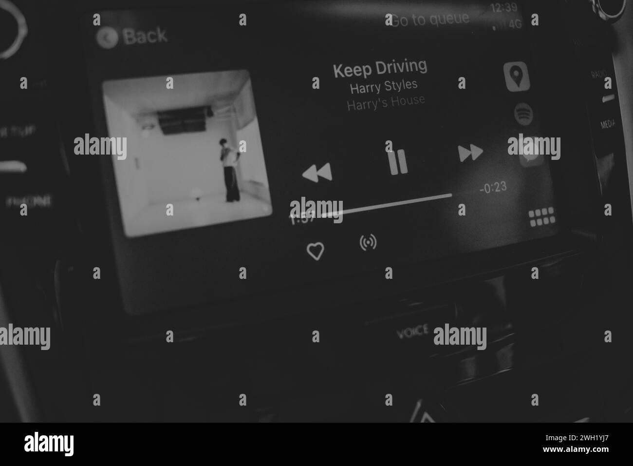 Car stereo, Harry Styles, Keep driving Stock Photo - Alamy