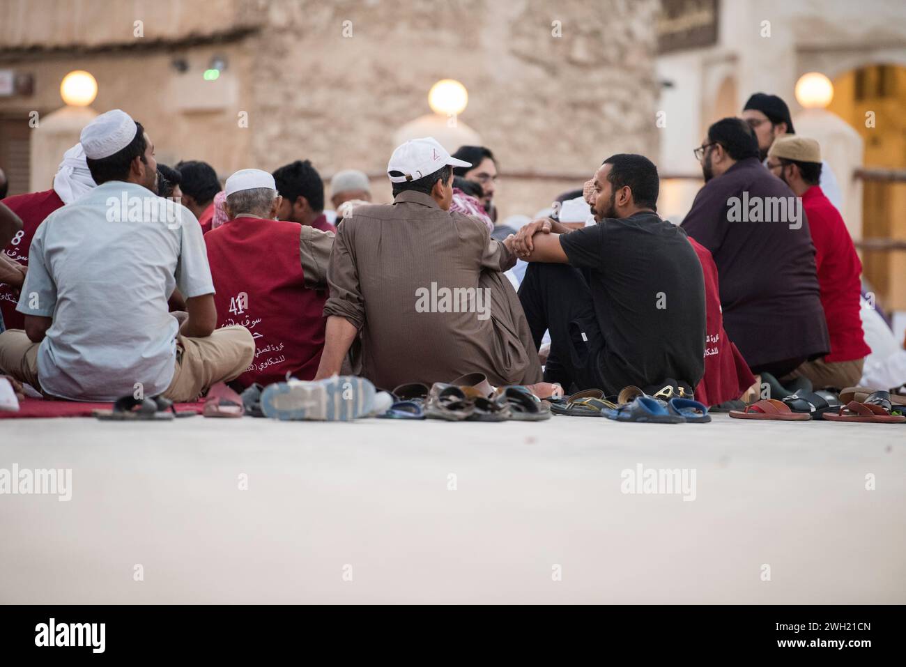 Doha, Qatar, April 15, 2023 : Iftar during Ramadan in the courtyard of ...