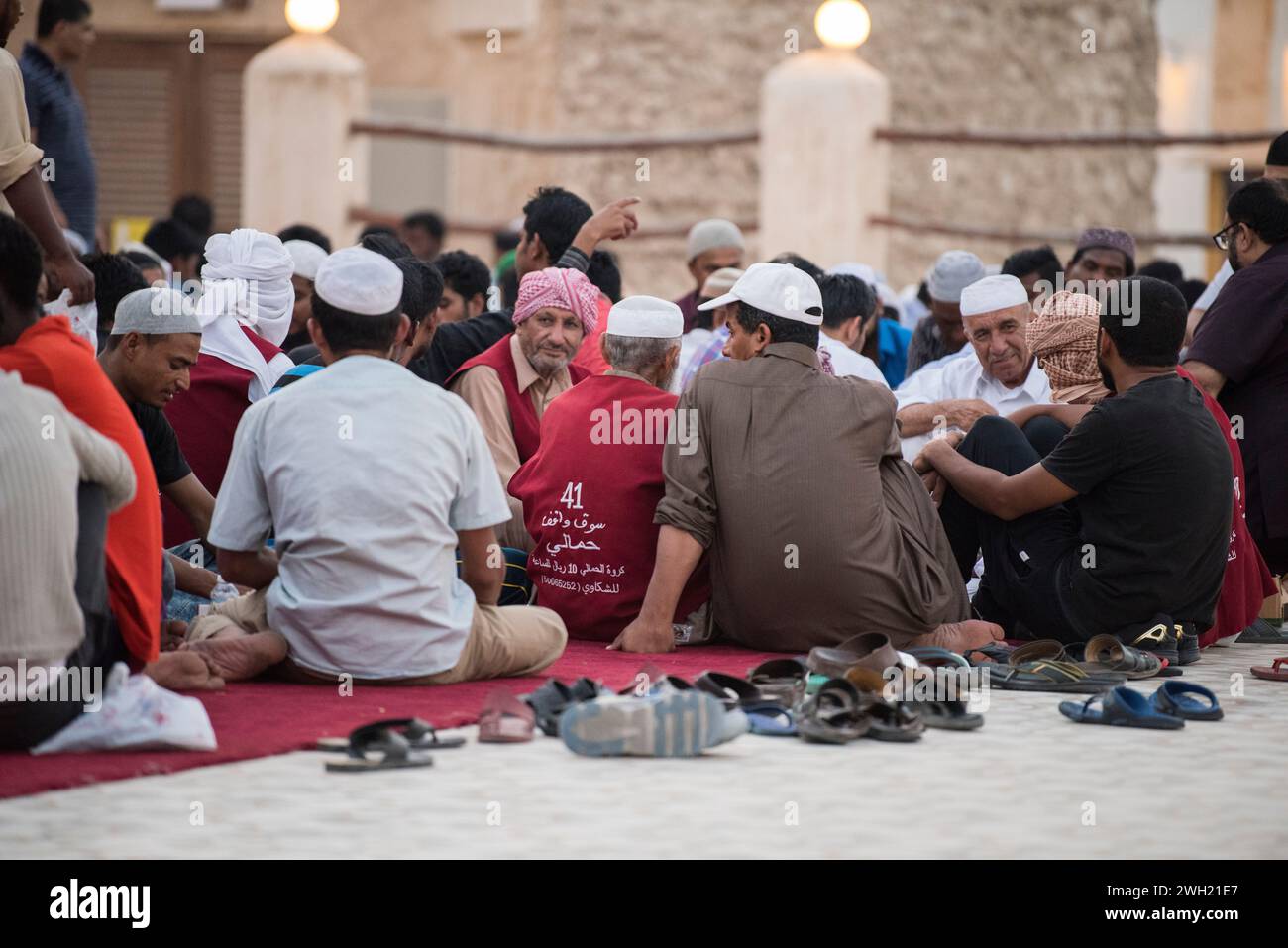 Doha, Qatar, April 15, 2023 : Iftar during Ramadan in the courtyard of ...