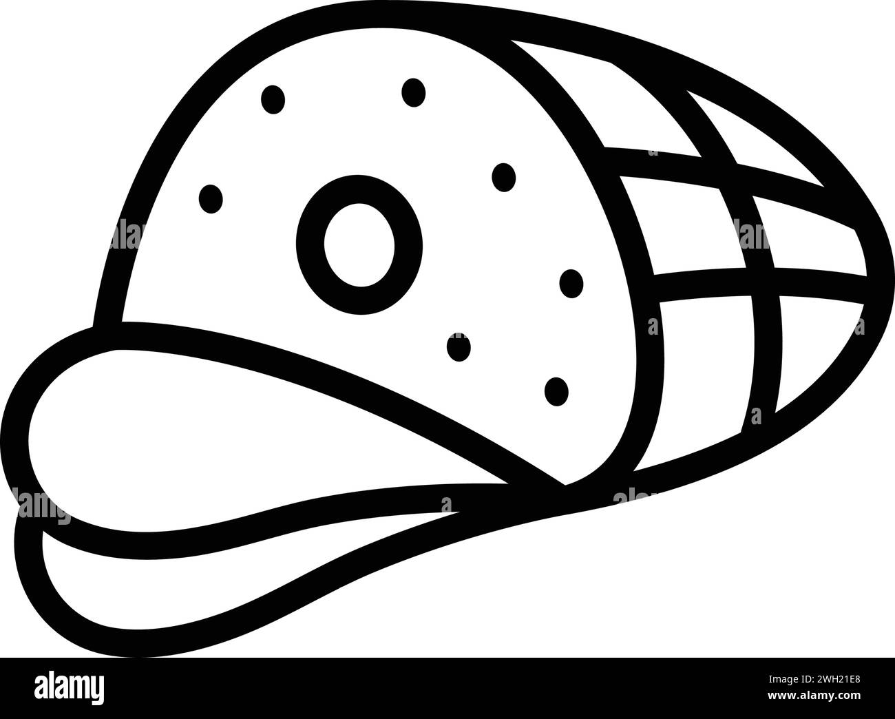 Ham piece meat Stock Vector Images - Alamy