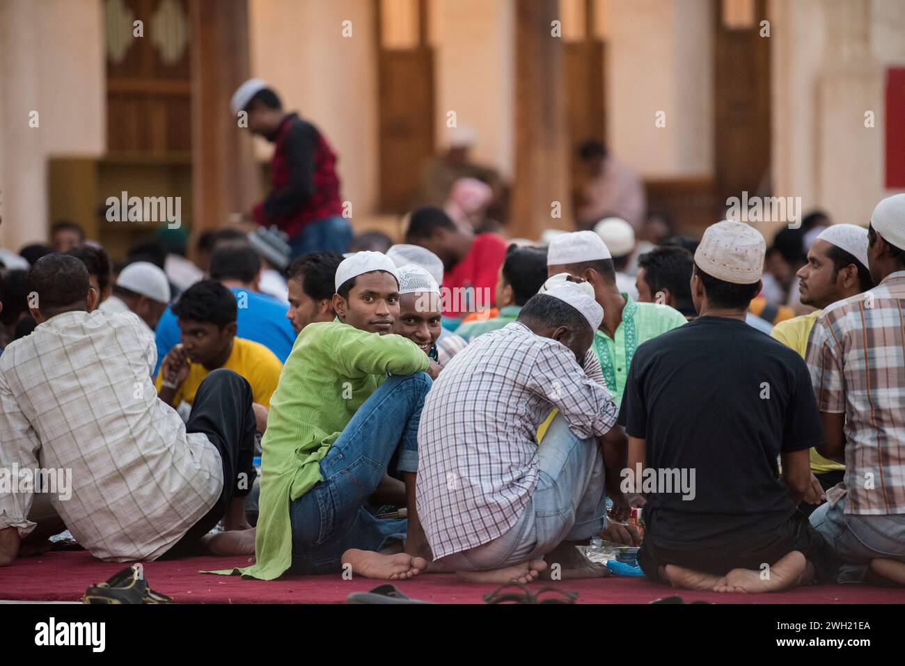 Doha, Qatar, April 15, 2023 : Iftar during Ramadan in the courtyard of ...